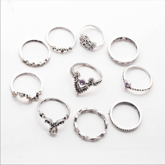 BOUTIQUE | Jewelry | Piece Gorgeous Ring Set | Poshmark